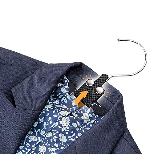 HANGAROO Travel Hangers - Portable Hangers for Clothes That Easily Attach to Clothing Labels - Patented, Lightweight, Pocket-Size Design - Sturdy and Compact Traveling Hangers (4-Pack)