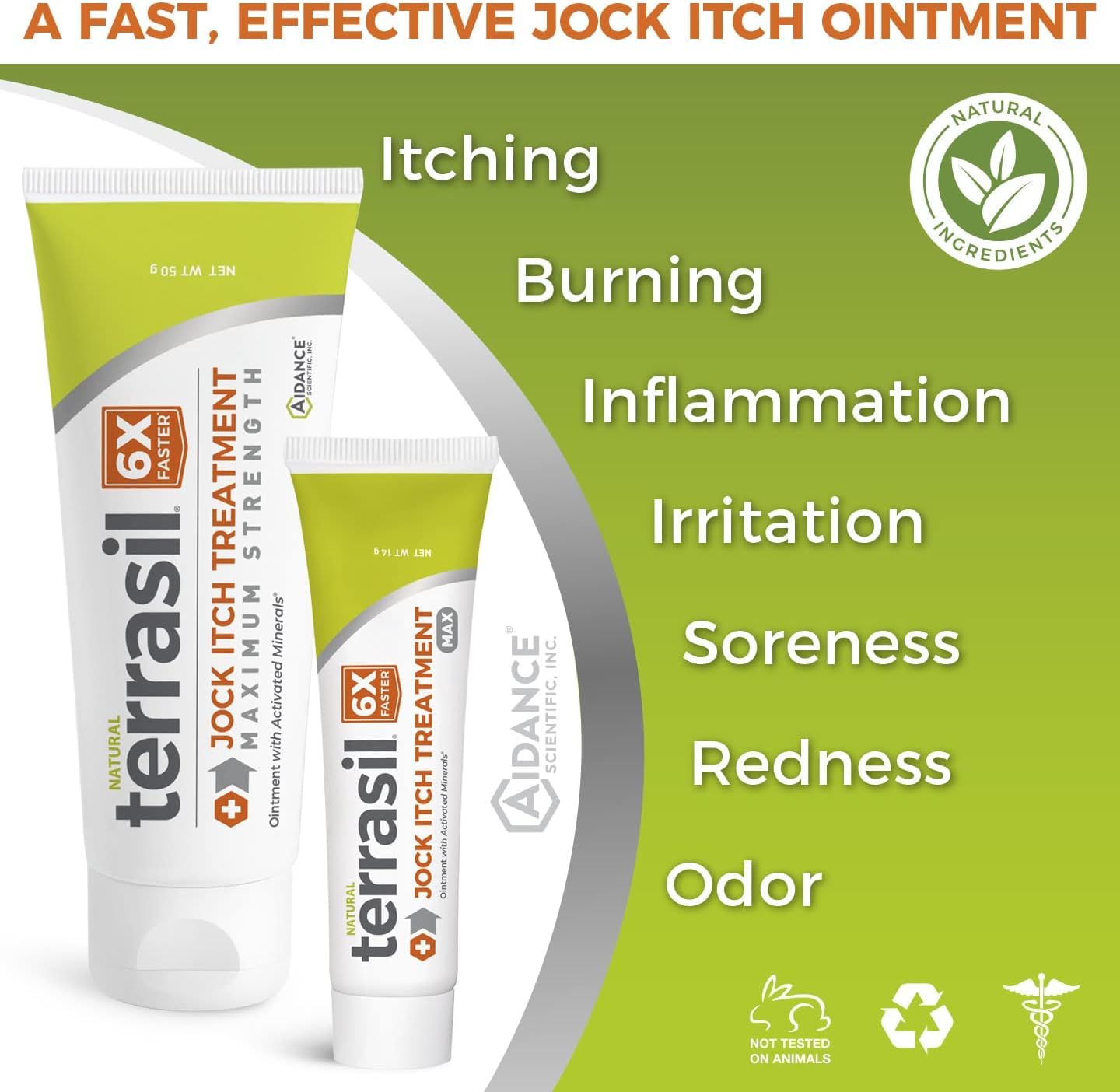 terrasil Jock Itch Cream Antifungal Treatment Extra Strength Max with Clinically Proven Clotrimazole for Effective Jock Itch Treatment, Natural Soothing Care & Fast Relief (.5oz)