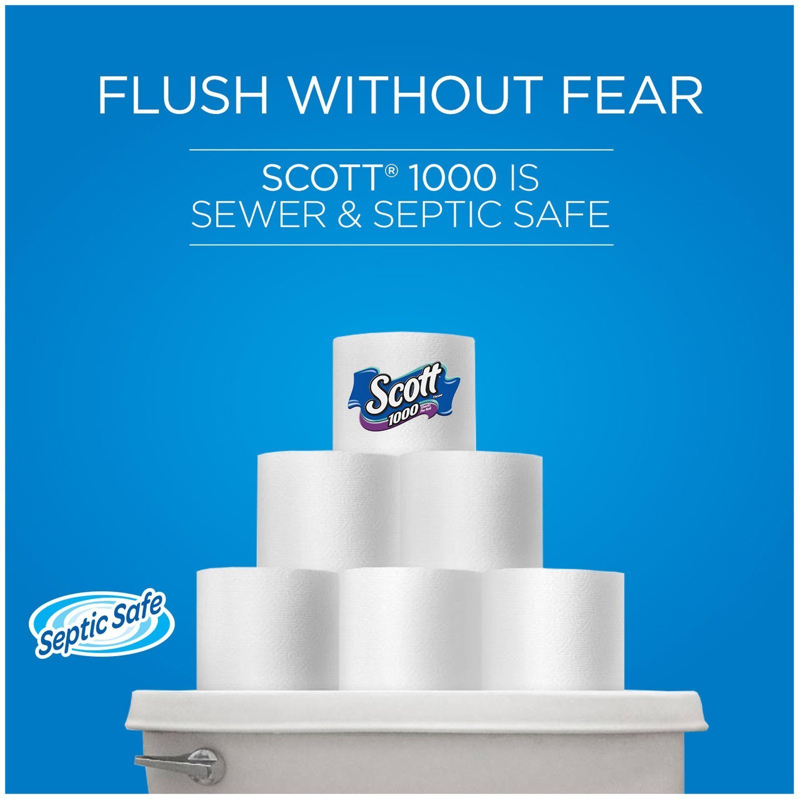 Scott Regular Roll Toilet Tissue, 1 Ply, White, 8 Rolls