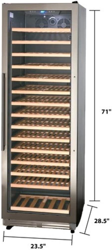 Avanti Products WCF165S3SS Wine Cooler, 165-Bottle, Black