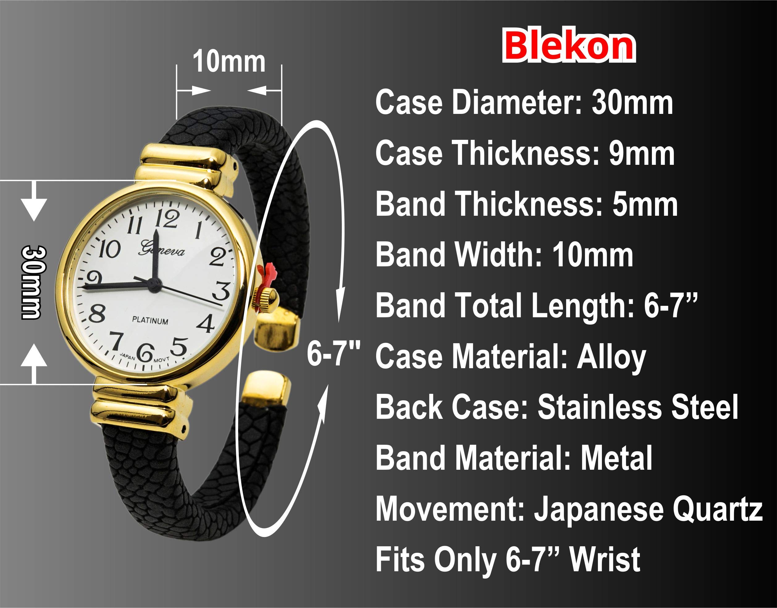 NYKKOLA Classic Small Face Crystal Bracelet Watches Snake Style Band Slim Case Women's Bangle Cuff Watch Quartz Wristwatch