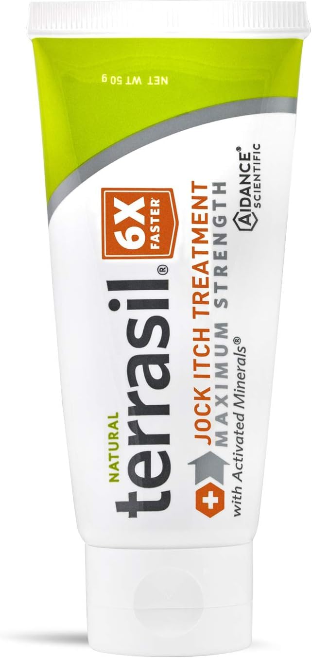 terrasil Jock Itch Cream Antifungal Treatment Extra Strength Max with Clinically Proven Clotrimazole for Effective Jock Itch Treatment, Natural Soothing Care & Fast Relief (.5oz)