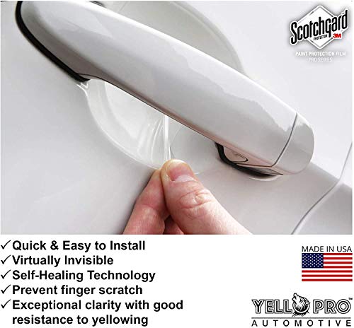 YelloPro Custom Fit Door Handle Cup 3M Anti Scratch Clear Bra Paint Protector Film for 2017 2018 2019 2020 2021 Jeep Grand Cherokee Laredo E Limited Trailhawk Overland Altitude 75th Anniv SUV