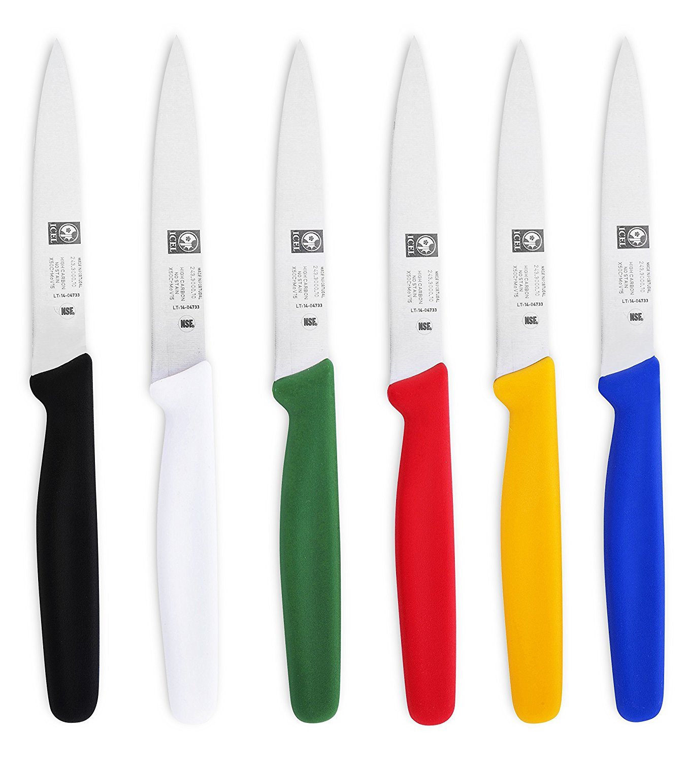 Paring Knives Set – Straight Paring Knife Set of 6 – Stainless Steel Kitchen Paring Knives – Small Kitchen Knives for Slicing, Dicing, Chopping, Meal Prep – 4-inch Blade Sharp Paring Knives