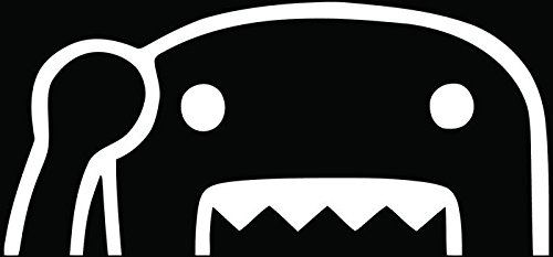 Domo Kun Drift Racing JDM Japanese Car Truck Window Bumper Vinyl Graphic Decal Sticker- (6 inch) / (15 cm) Wide MATTE BLACK Color