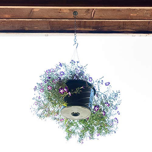 Ceiling Hooks for Hanging Plants, Mug Cup Hooks Screw in White Vinyl Coated Heavy Duty Wall Hooks for Hanging