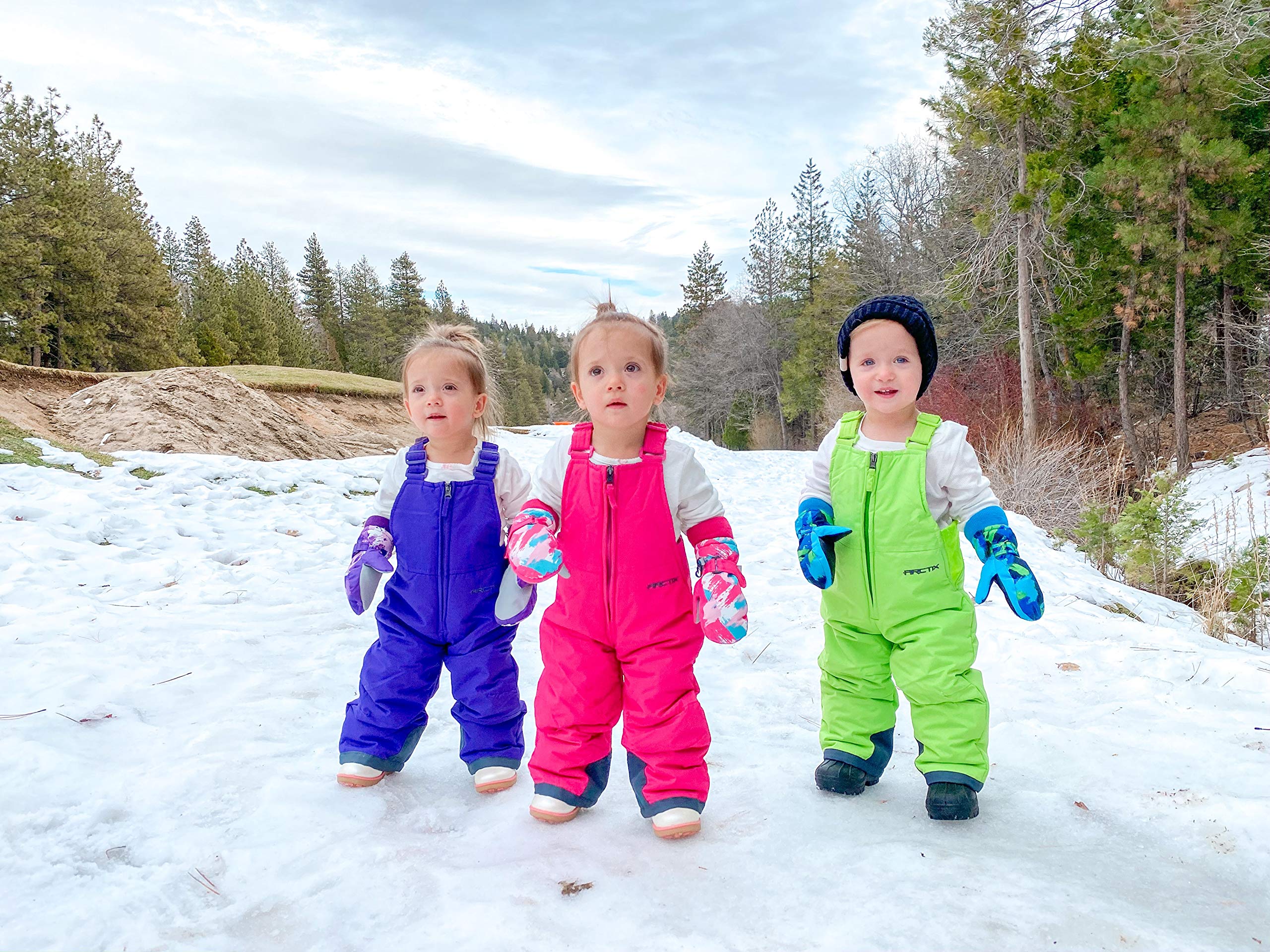 Arctix Infant/Toddler Chest High Snow Bib Overalls, Purple, 5T
