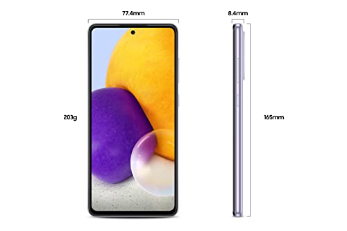 Samsung Galaxy A72 A725F-DS 4G Dual 256GB 8GB RAM Factory Unlocked (GSM Only | No CDMA - not Compatible with Verizon/Sprint) International Version - Awesome Violet