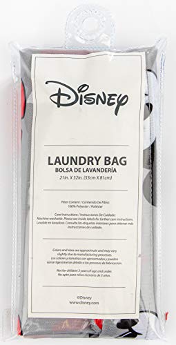 Jay Franco Disney Mickey Mouse Mickey Icon Drawstring Laundry Bag - Oversize Durable Storage/Travel Bag for Home or College - Measures 21 x 32 inches (Official Disney Product)