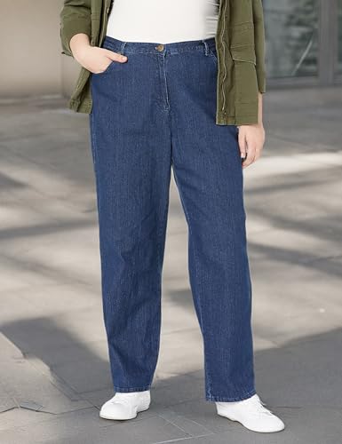 Ruby Rd. womens Plus-size Classic 5-pocket Fly Front Denim Jean Pants, Indigo, 24 US