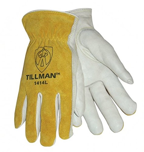 Tillman 1414 Top Grain/Split Cowhide Drivers Gloves - pack of 4 pairs (Medium)