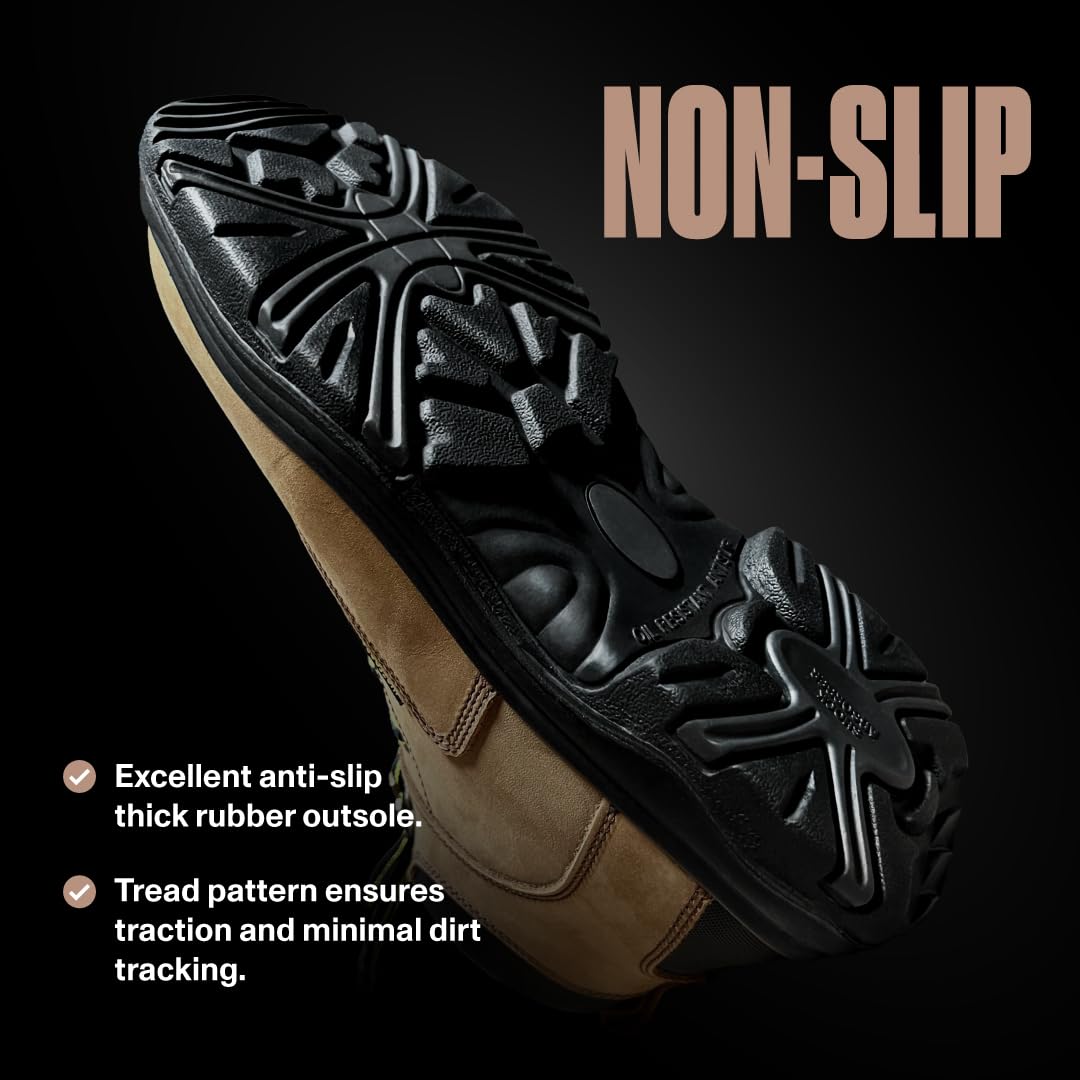 EVER BOOTS Waterproof Work Boots for Men, Hiking, Zapatos de Trabajo (13, COPPER)