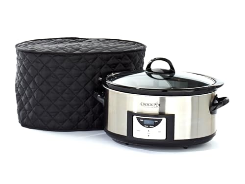 Covermates Keepsakes – Slow Cooker Cover – Dust Protection - Stain Resistant - Washable – Appliance Cover, Black