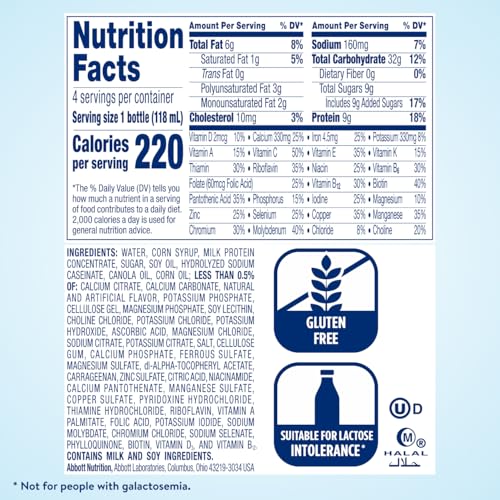 Ensure Compact Nutrition Shake With 9g of Protein and 25 Vitamins and Minerals, Vanilla, 4 fl oz, Pack of 24