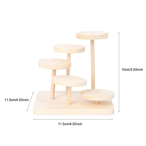 Balacoo Hamster Playground Wooden Small Animal Activity Toys Set Rat Playground Platform Climbing Ladder Chew Toy for Hamster Gerbil Mouse Chinchilla Beige