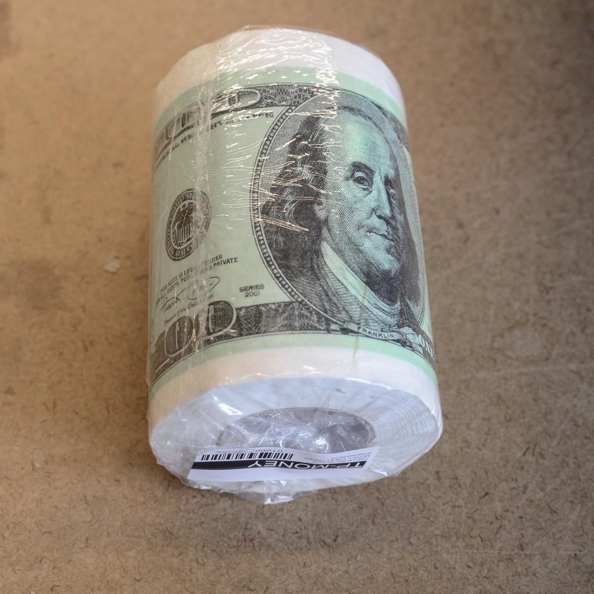 Treasure Gurus 100 One Hundred Dollar Bill Roll of Toilet Paper