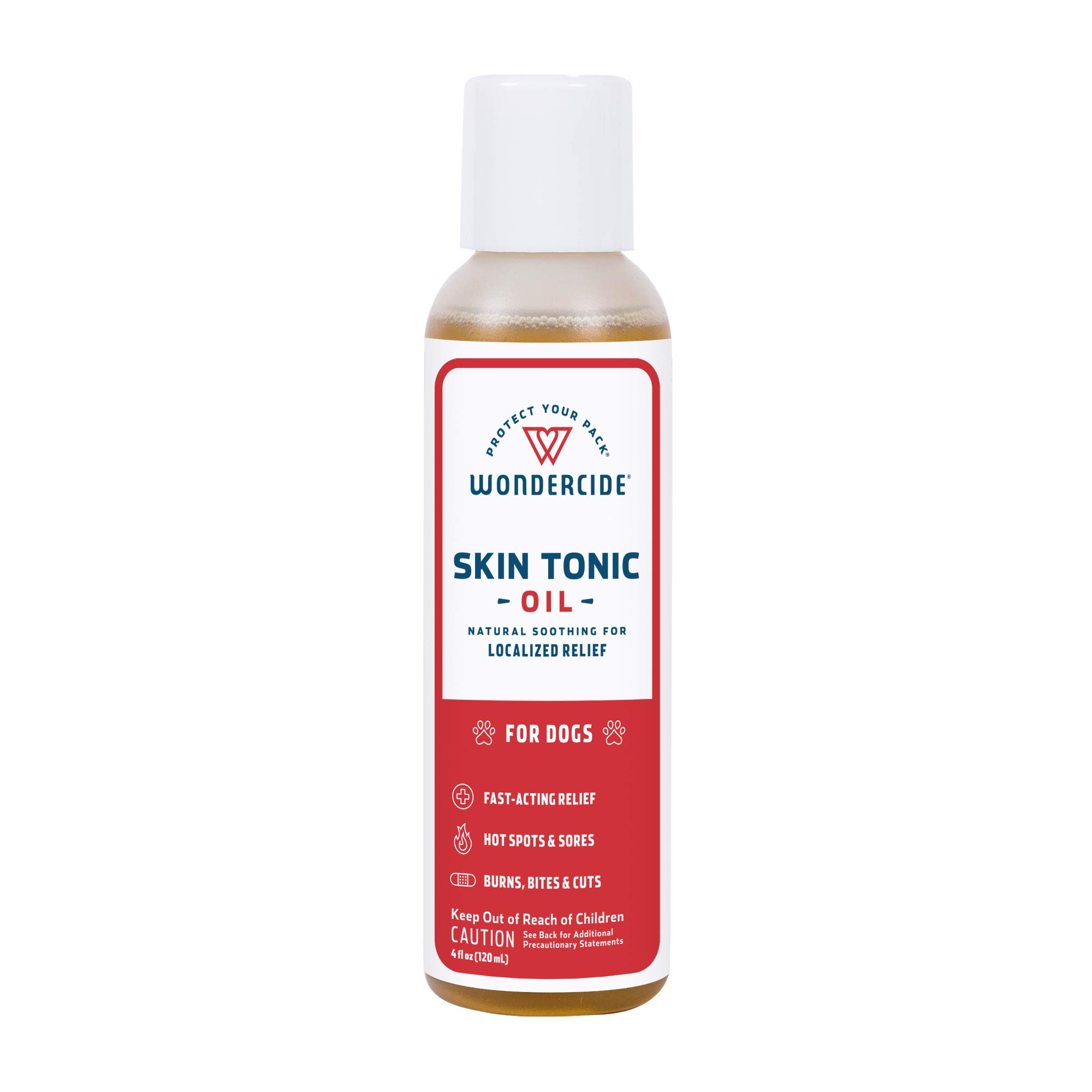 Wondercide - Skin Tonic Oil for Hot Spot, Itch, and Rash Relief with Natural Essential Oils - First Aid Remedy for Dogs - 4 oz