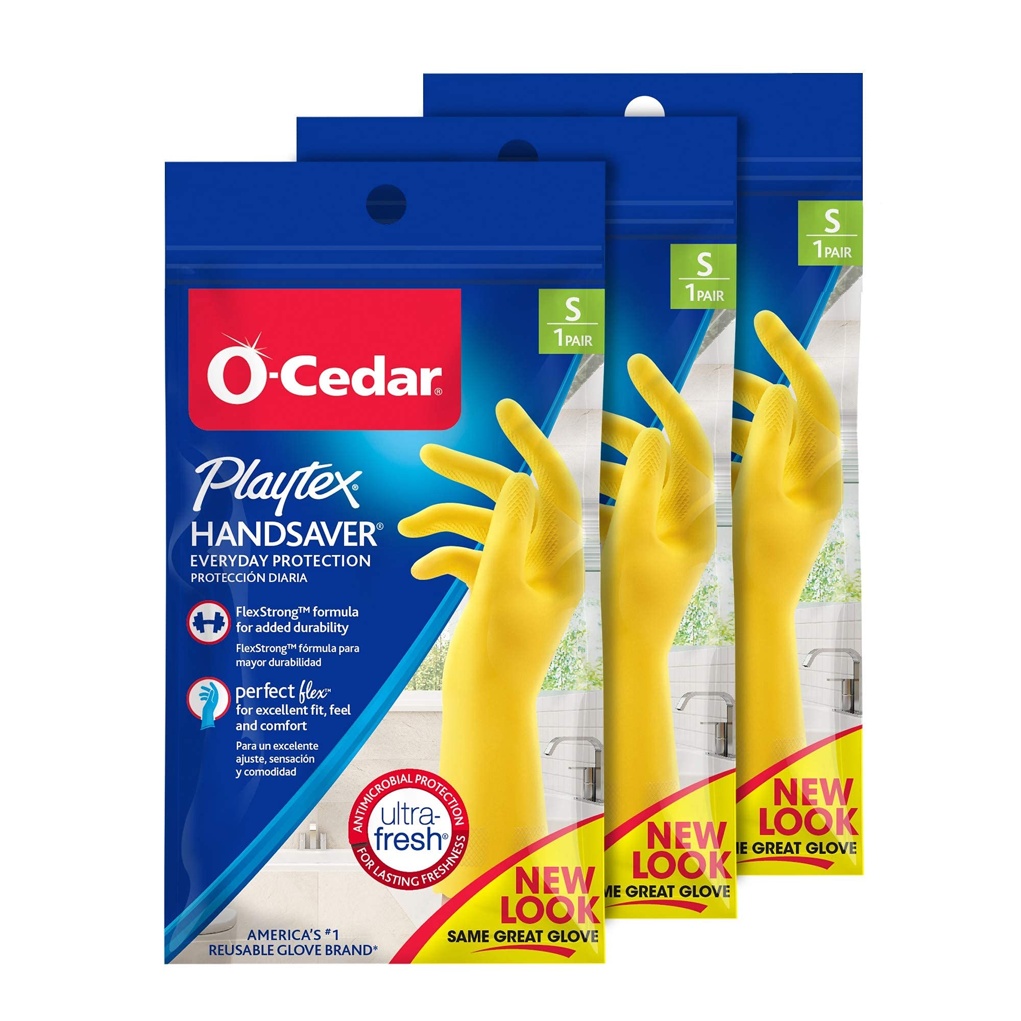 Playtex Handsaver Reusable Rubber Gloves (Medium, Pack - 3)