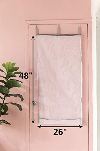 ALYER Ultra Large Door Hanging Mesh Laundry Hamper Basket,Collapsible Stuffed Animal Storage Bag Organizer (Gray)