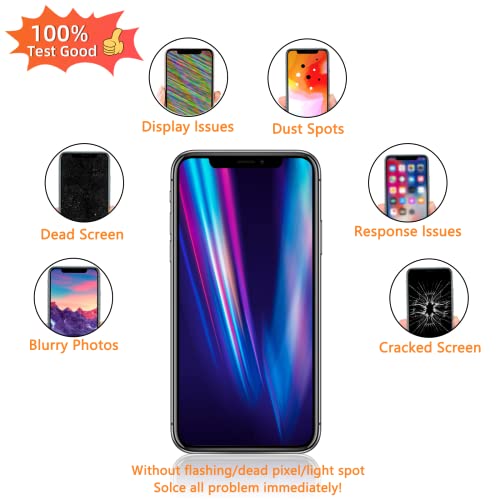 for iPhone XR Screen Replacement 6.1", Bsz4uov 3D Touch LCD Display Digitizer Assembly for A1984, A2105, A2106, A2108, with Magnetic Screws Map Waterproof Frame Adhesive Sticker and Full Repair Tools
