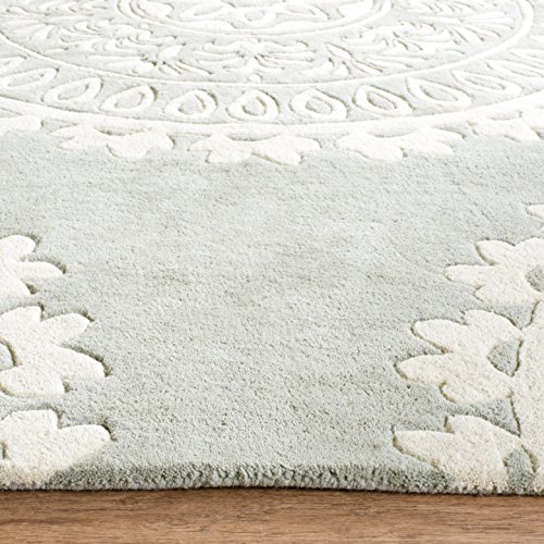 SAFAVIEH Bella Collection 8' x 10' Grey/Ivory BEL122A Handmade Premium Wool Area Rug