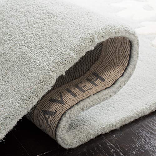 SAFAVIEH Bella Collection 8' x 10' Grey/Ivory BEL122A Handmade Premium Wool Area Rug