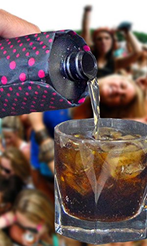 BoozeBrella by Smuggle Mug | Umbrella Hidden Alcohol Flask | Disguised Plastic Container to Sneak Liquor | Conceal Flasks for Women & Men | Funny & Sneaky Way to Hide Liquid (Black w/White Dots)