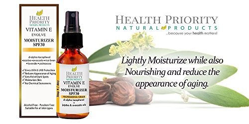 Organic Daily Moisturizer with SPF Infused with Vitamin E Oil | Sunscreen for Face | Anti-Aging Hydrating Lotion for Skin | Facial Moisturizer with SPF to Protect against UV Rays | 1 Fl Oz