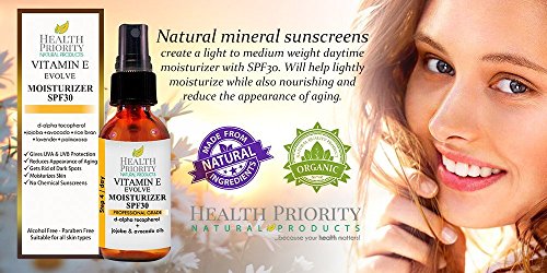 Organic Daily Moisturizer with SPF Infused with Vitamin E Oil | Sunscreen for Face | Anti-Aging Hydrating Lotion for Skin | Facial Moisturizer with SPF to Protect against UV Rays | 1 Fl Oz