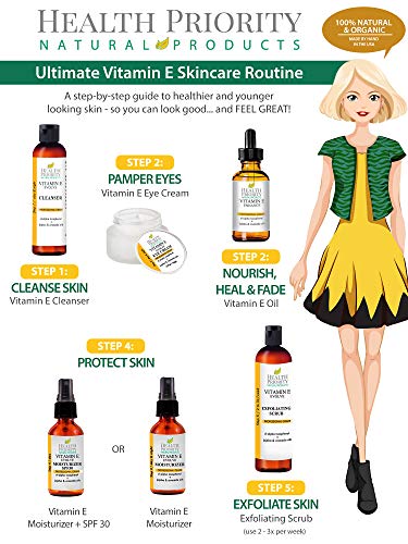 Organic Daily Moisturizer with SPF Infused with Vitamin E Oil | Sunscreen for Face | Anti-Aging Hydrating Lotion for Skin | Facial Moisturizer with SPF to Protect against UV Rays | 1 Fl Oz