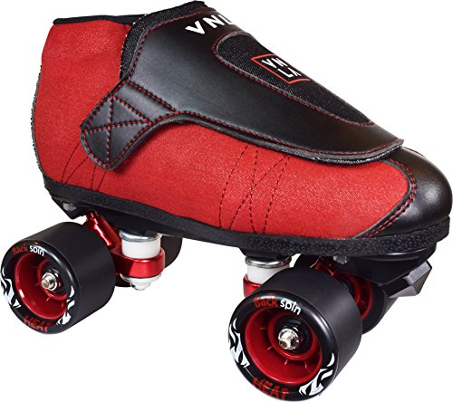 VNLA Junior Code Red Jam Skates for Men and Women - Indoor Unisex Roller Skates for Tricks and Jam Skating- Red/Black (Men 10 / Women 11)