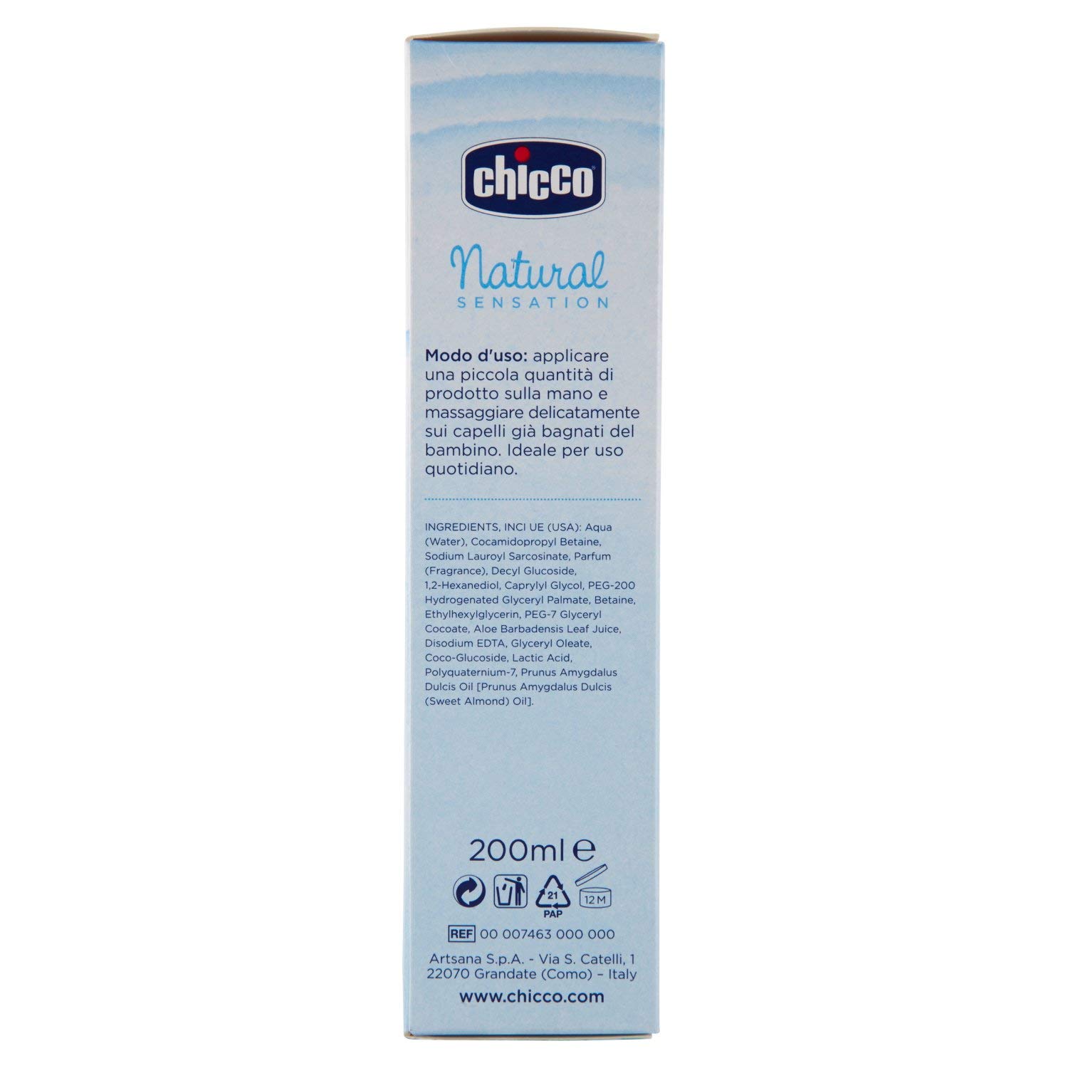 Chicco Natural Sensation Shampoo Without Tears 200ml