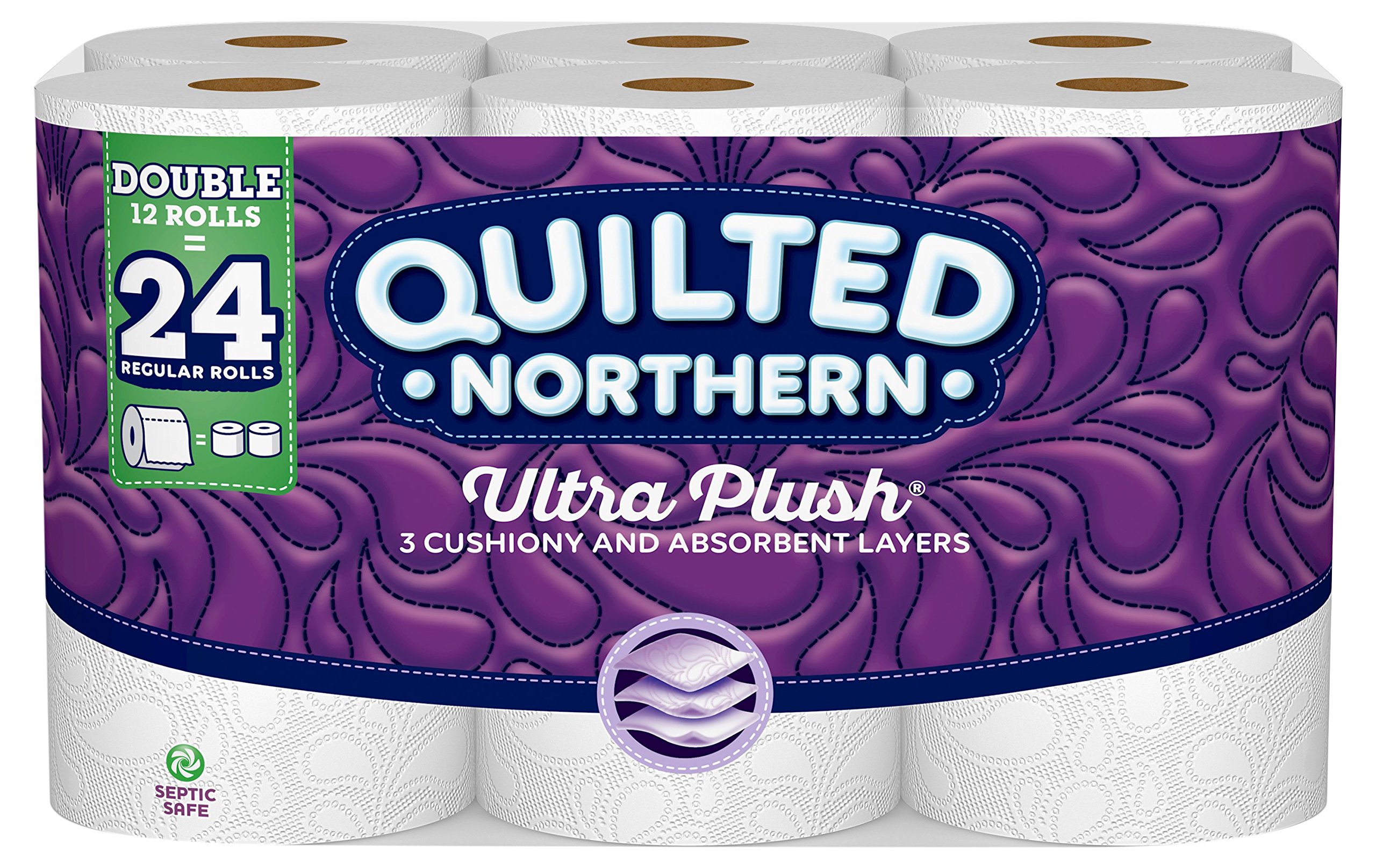 Quilted Northern Ultra Plush Toilet Paper, Double Rolls, 12 Count of 176 3-Ply Sheets Per Roll, 12 Count (Pack of 1)