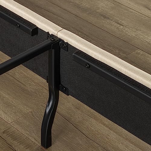 ZINUS Ibidun Upholstered Platform Bed Frame, Mattress Foundation, Wood Slat Support, No Box Spring Needed, Easy Assembly, Full, Beige