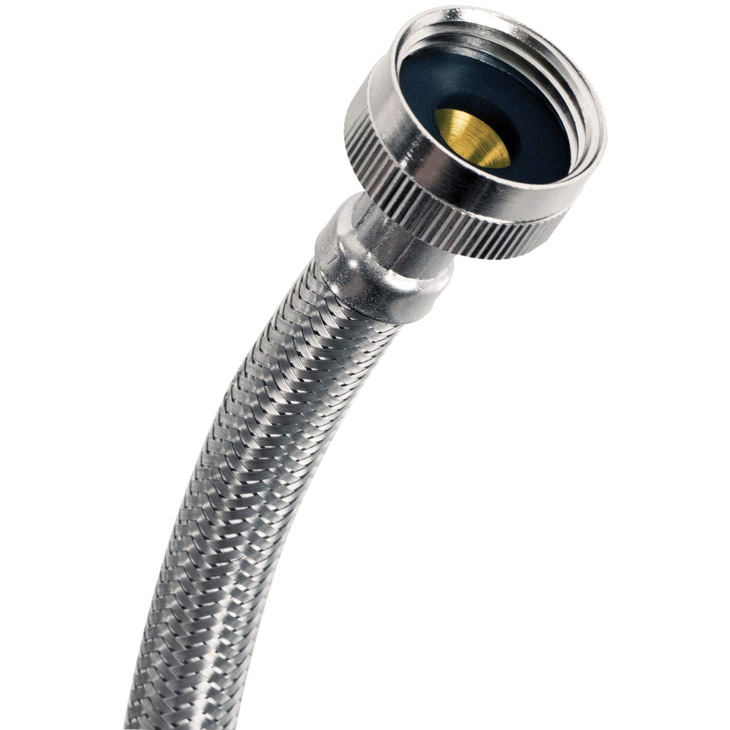 Certified Appliance Accessories Washing Machine Hose with 90 Degree Elbow, Hot or Cold Water Supply Line, 6 Feet, PVC Core with Premium Braided Stainless Steel
