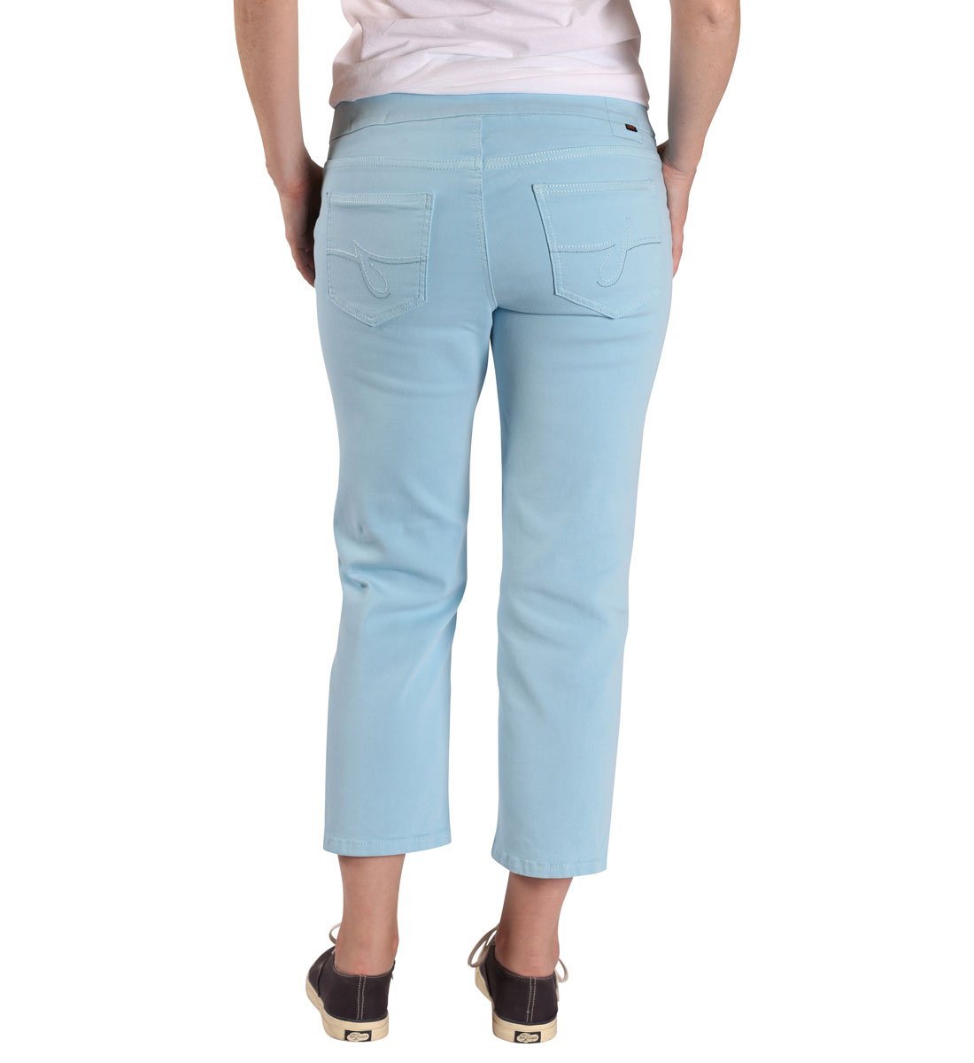 JAG Jeans Women's Echo Crop in Dolce Twill, Azure, 2 Petite