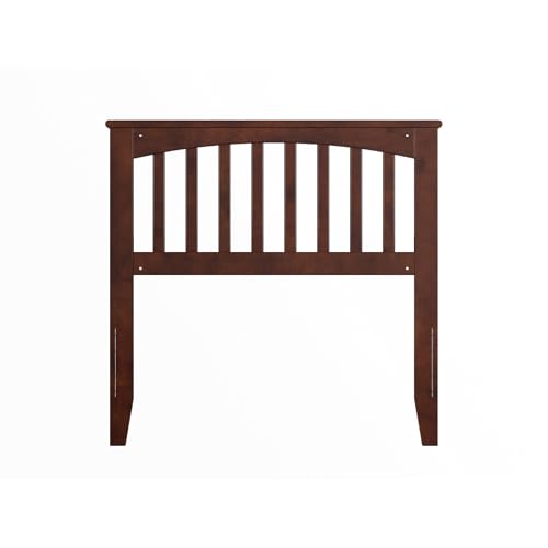 AFI, Mission Twin Solid Wood Headboard with Attachable Charger, Walnut