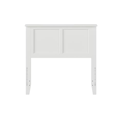 AFI, Madison Twin Solid Wood Panel Headboard with Attachable Charger, White