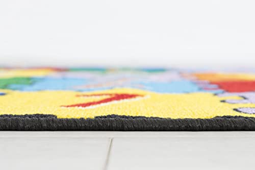 Mybecca Kids Rug ABC Puzzle Area Rug Educational Alphabet Letter & Numbers 8 x 11-Non Slip Gel Backing Size approximate: 7' feet 2" inch by 10' ft (7'2" X 10')