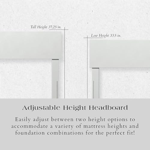 AFI Orlando Twin Size Headboard with Attachable Charger in White