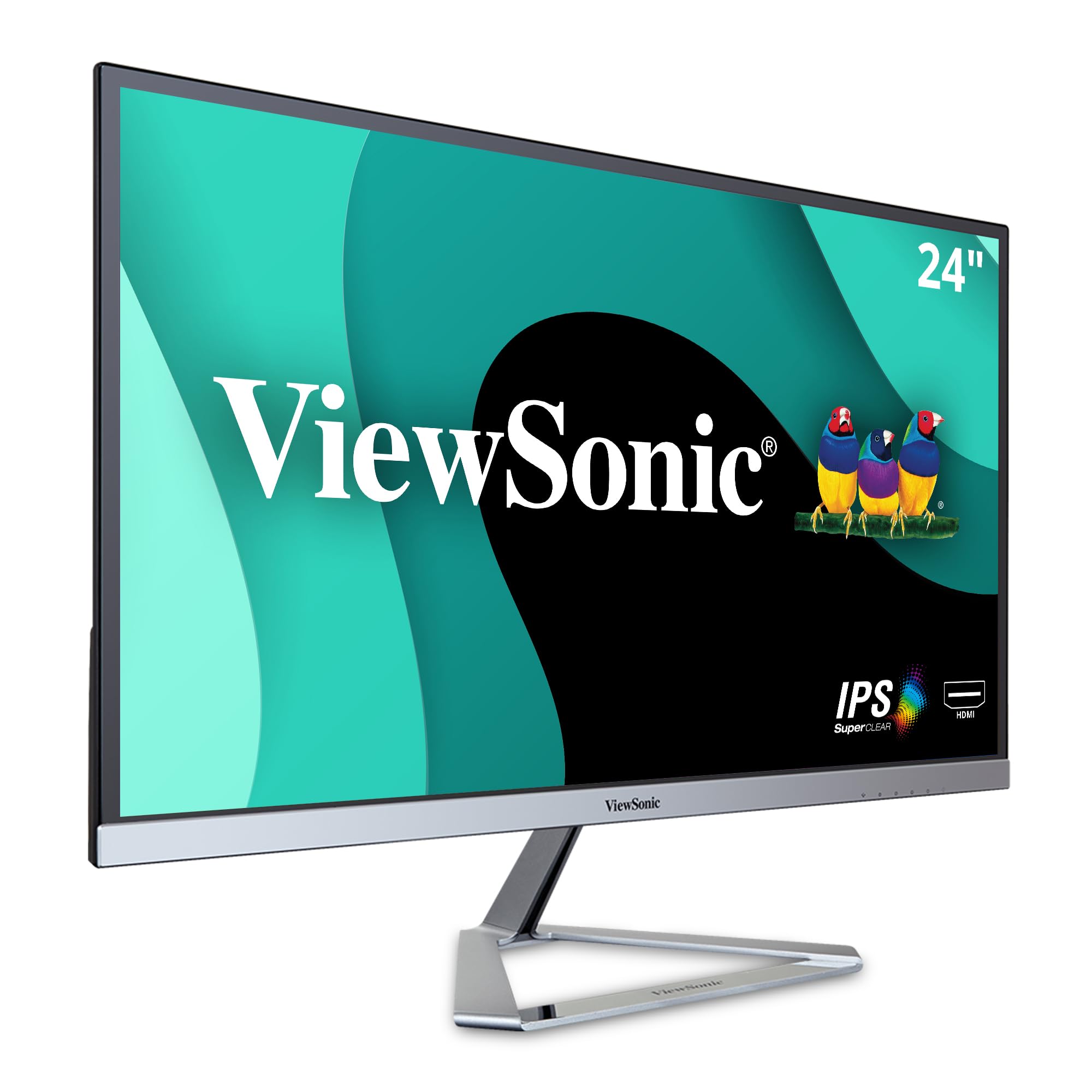 ViewSonic VX2476-SMHD 24 Inch 1080p IPS Monitor with FreeSync, Ultra-Thin Bezels, HDMI and DisplayPort