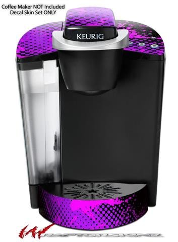 WraptorSkinz Decal Style Vinyl Skin compatible with Keurig K40 Elite Coffee Makers Halftone Splatter Hot Pink Purple (COFFEE MAKER NOT INCLUDED)