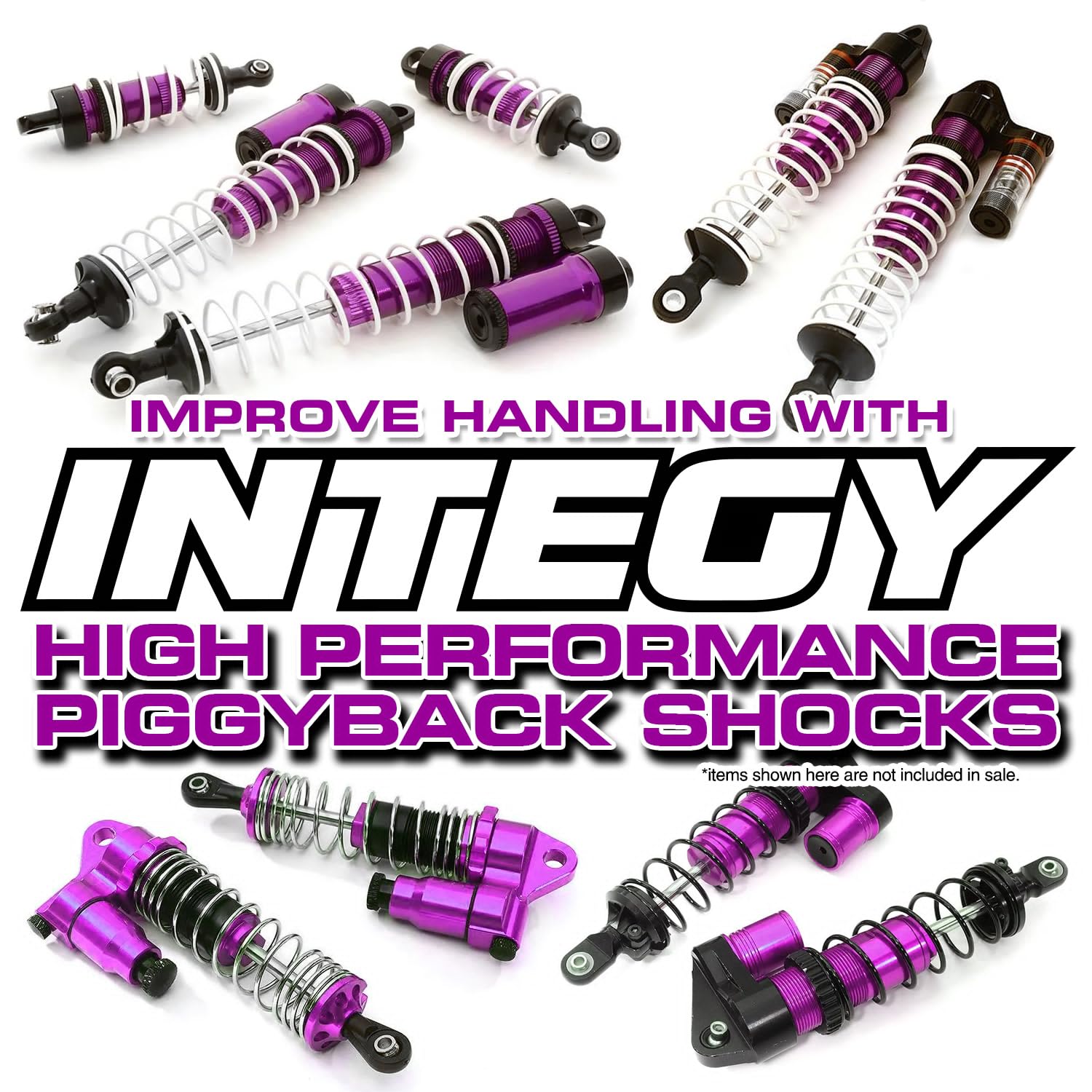 Integy RC Upgrades for HPI, Billet Machined Piggyback Shock (4) for HPI 1/10 Bullet MT & Bullet ST