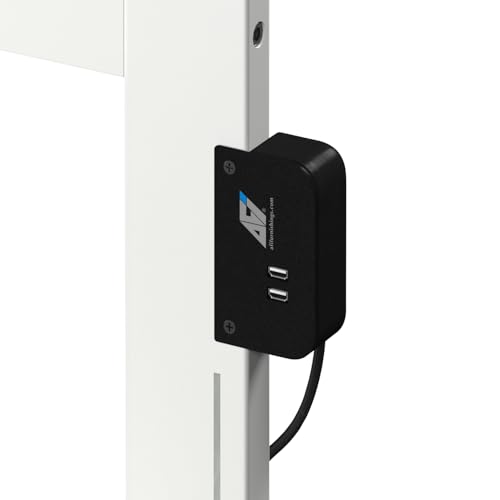 AFI Orlando Twin Size Headboard with Attachable Charger in White