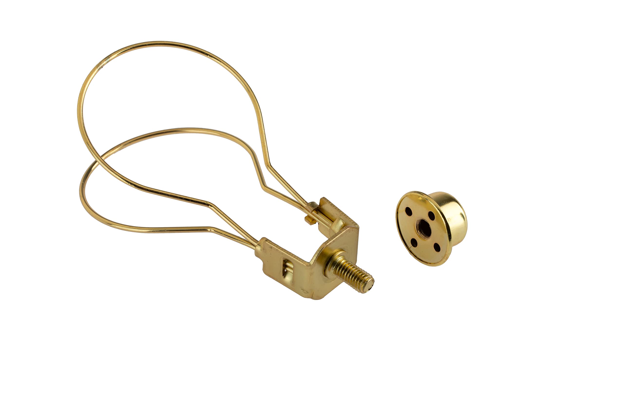 Creative Hobbies® Lamp Shade Light Bulb Clip Adapter Clip on with Shade Attaching Finial Top - Gold