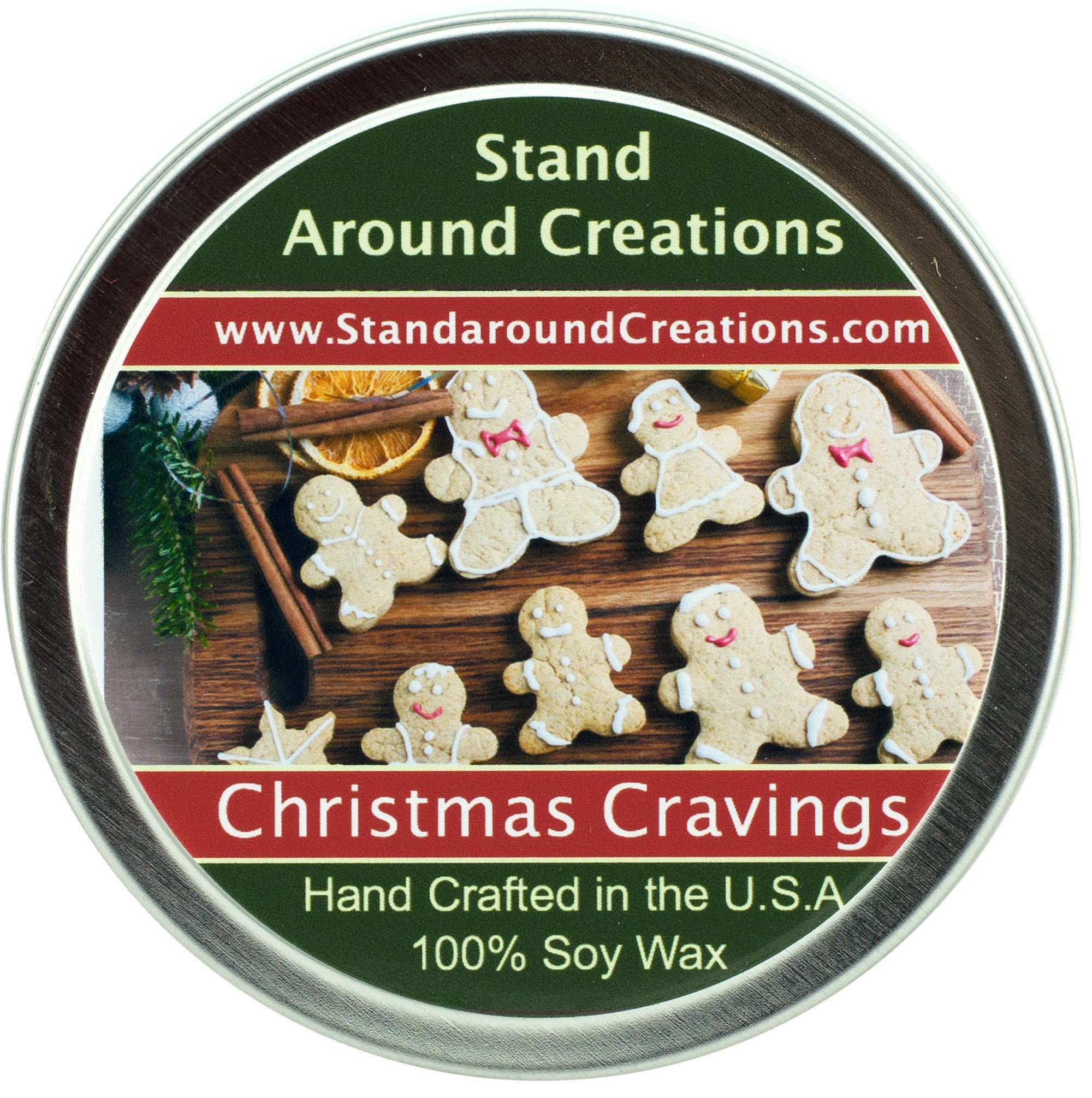 Stand Around Creations Soy Aromatherapy Candle - Scent: Apple Fragrance 8oz White