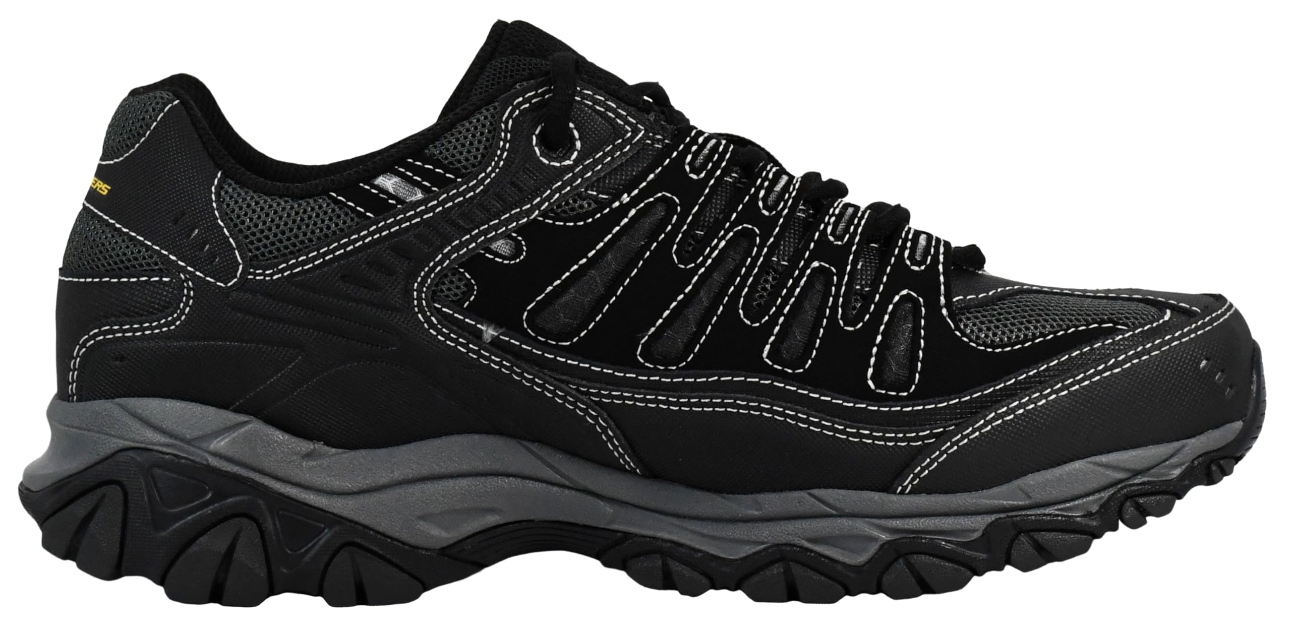 Skechers mens After Burn - Memory Fit Lace-up fashion sneakers, Black, 10.5 X-Wide US