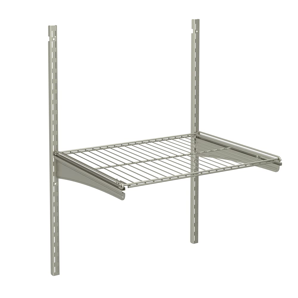 ClosetMaid ShelfTrack Hardware Kit for Add-On Drawer, Drawer Frame Hardware, Nickel Finish