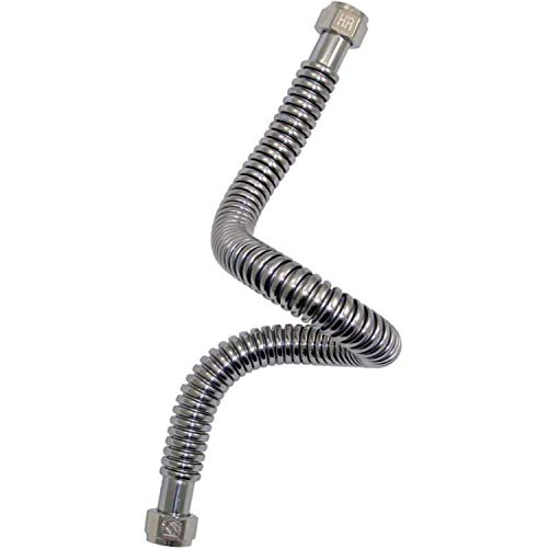 Holdrite QuickFlex 1 Inch FIP x 3/4 Inch FIP x 18 Inch Water Heater Connectors, Corrugated, Stainless Steel, QFC-17518