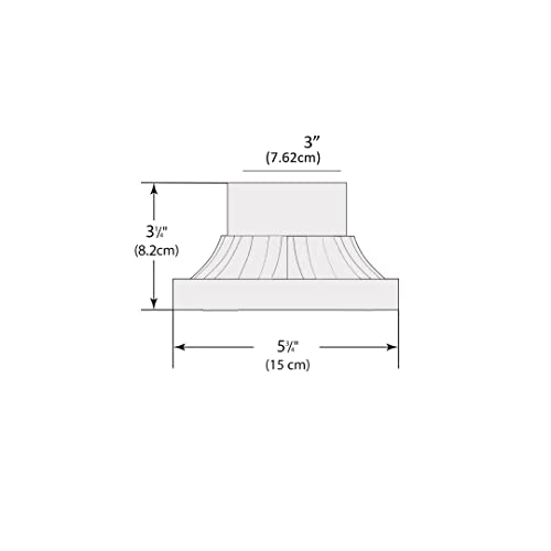 TRANS GLOBE Lighting 100 BK Outdoor Canby 5.5" Post Base Mount, Black, 3" Diameter at mounting Bracket